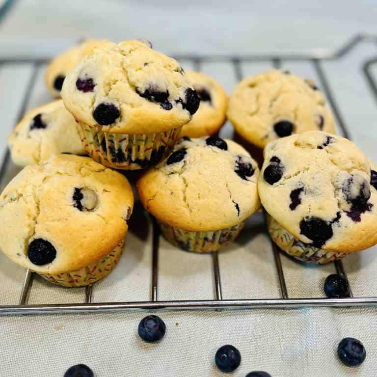 Simple Moist Blueberry Muffins